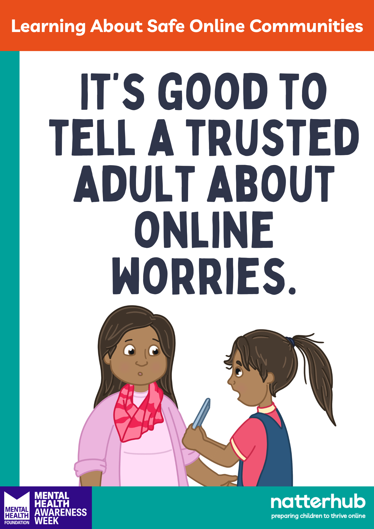 It's Good to Tell a Trusted Adult About Online Worries.